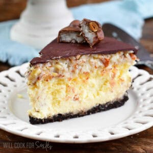 Almond Joy Cheesecake Recipe - Will Cook For Smiles
