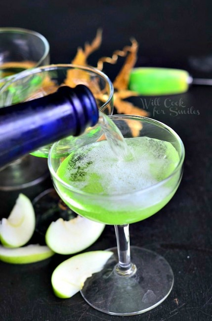 Sour Apple Champagne Cocktail - Will Cook For Smiles
