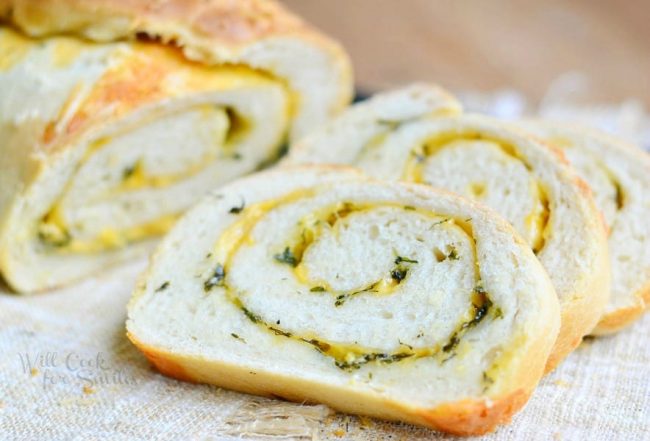 Cheddar Herb Swirl Bread - Will Cook For Smiles
