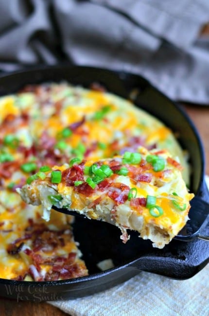 Loaded Baked Potato Breakfast Skillet - Will Cook For Smiles
