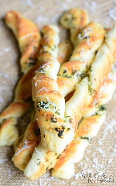 Homemade Parmesan Garlic & Herb Breadsticks - Will Cook For Smiles