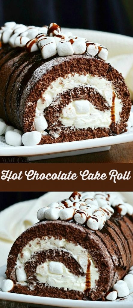 Hot Chocolate Cake Roll - Will Cook For Smiles