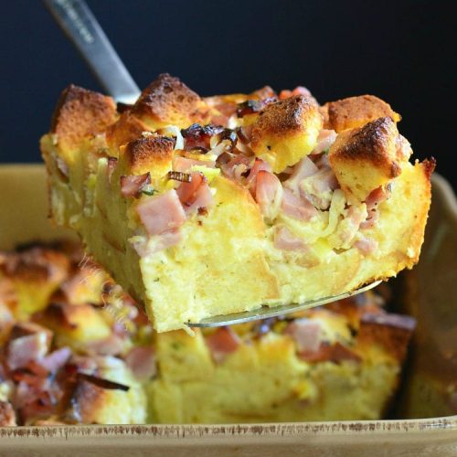 Ham Leek and Cheese Bread Pudding - Will Cook For Smiles