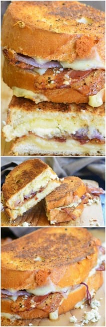 Pepper Bacon and Blue Grilled Cheese - Will Cook For Smiles