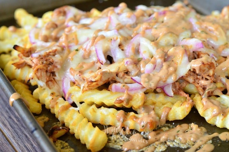 BBQ Ranch Chicken Loaded Fries - Will Cook For Smiles