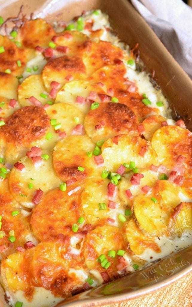 Chicken Cordon Bleu Scalloped Potatoes Recipe - Will Cook For Smiles