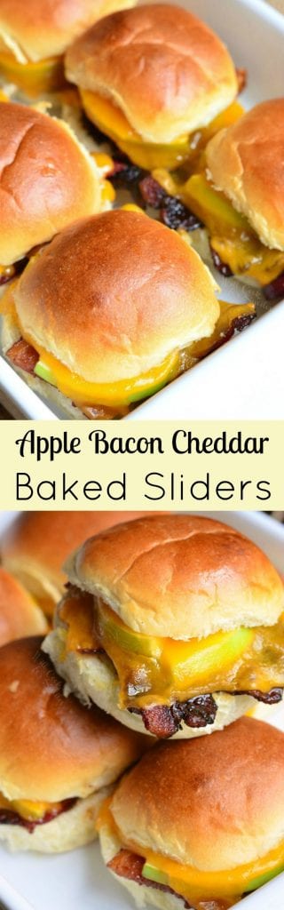 Apple Bacon Cheddar Baked Sliders - Will Cook For Smiles