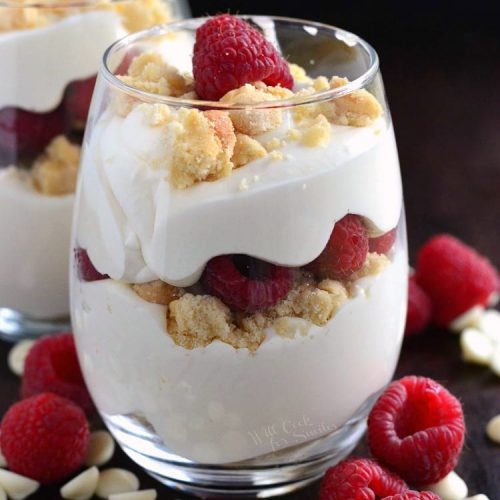 Easy Raspberry White Chocolate Mousse Parfait - Will Cook For Smiles