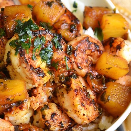 Tropical Shrimp Rice Bowl - Will Cook For Smiles