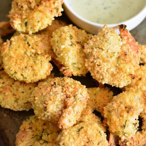 Oven Baked Crispy Parmesan Garlic Shrimp - Will Cook For Smiles