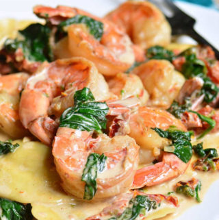 Creamy Tuscan Shrimp Ravioli - Will Cook For Smiles