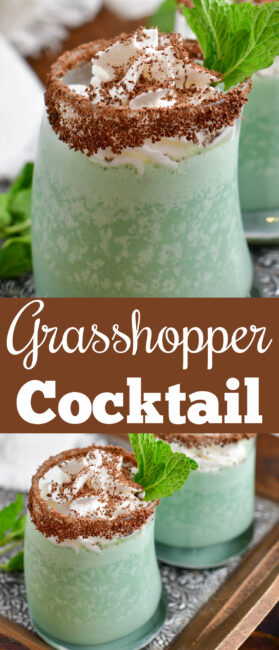 Grasshopper Cocktail - Creamy Green Drink With Chocolate Mint Flavor