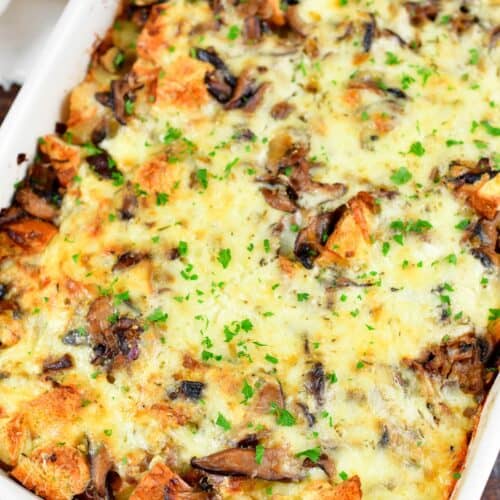 Mushroom Bread Pudding - Will Cook For Smiles