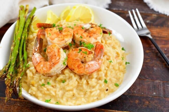 Lemon Risotto with Lemon Pepper Shrimp - Will Cook For Smiles