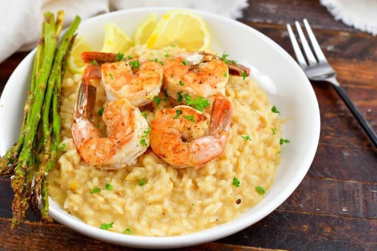 Lemon Risotto with Lemon Pepper Shrimp - Will Cook For Smiles