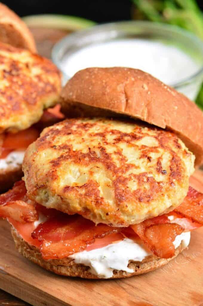 Cheddar Ranch Chicken Burger