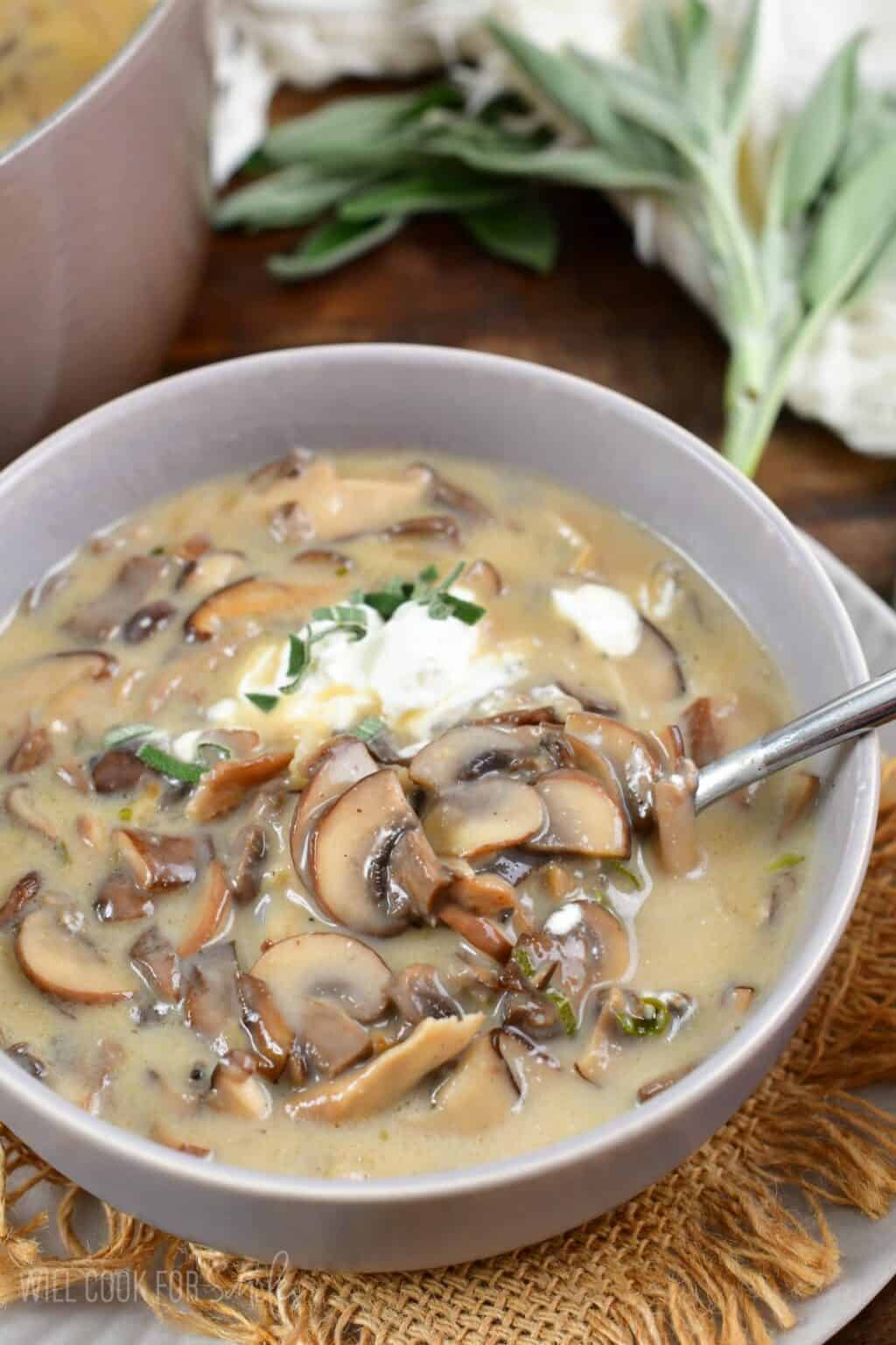 Creamy Homemade Mushroom Soup Recipe - Will Cook For Smiles