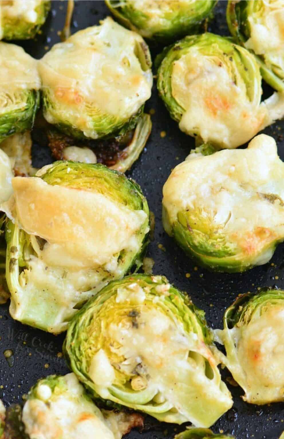 Parmesan Roasted Brussels Sprouts - Will Cook For Smiles